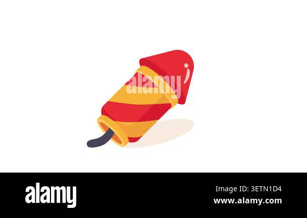 Get a glimpse of this amazing 3d animated icon of party firecracker ...