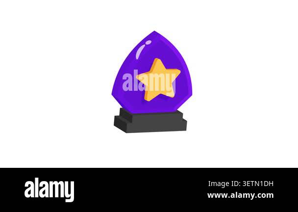 A premium 2d style animated icon of star award shield Stock Video ...