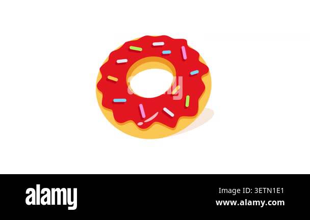 Grab this amazingly designed 3d animated icon of donut with sprinkles ...