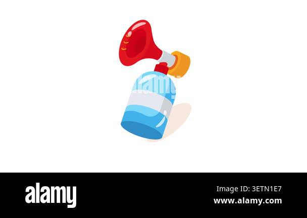 Have a look at this captivating 3d animated icon of air horn bottle ...