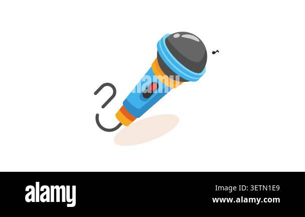 Creatively designed 3d animated icon showing wired singing mic Stock ...