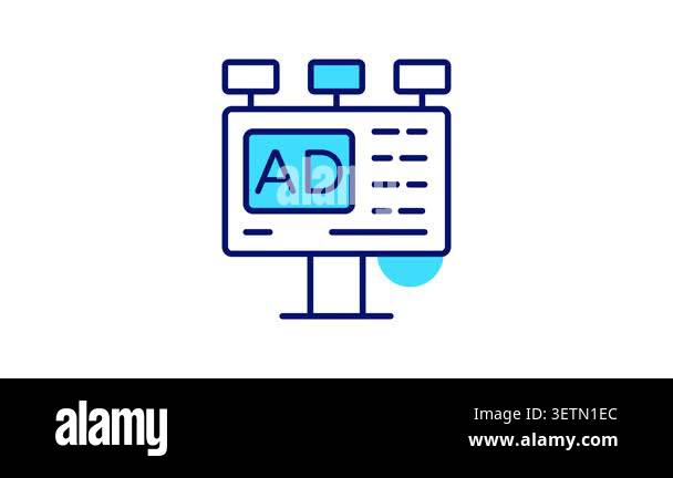 Grab this creatively crafted animated icon of advertisement board in ...
