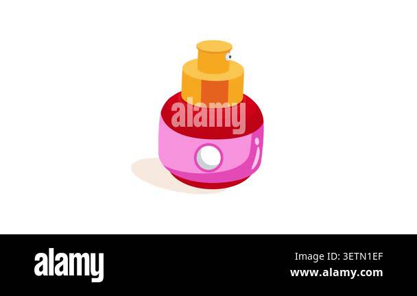 Easy to edit 3d animated icon of perfume bottle spray Stock Video ...