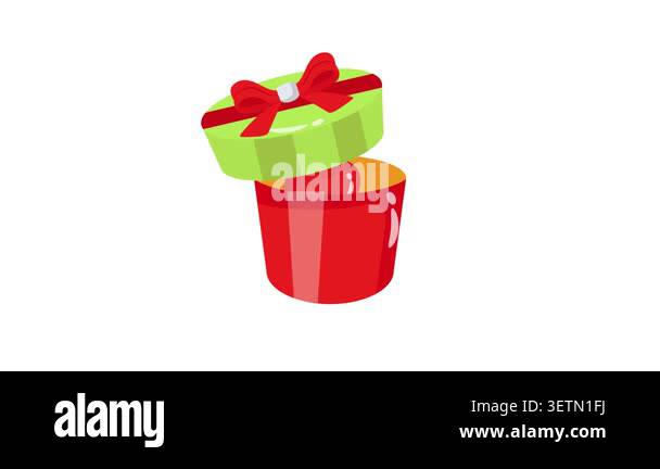 Loom at this trendy 3d style animated icon of wrapped gift box Stock ...