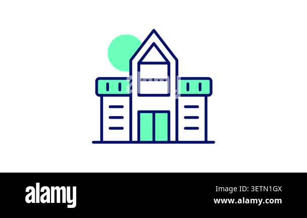 Get your hold on this amazing animated icon of university building ...