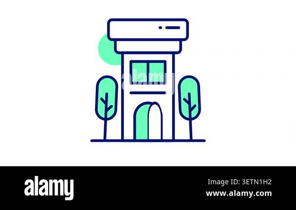 Office building vector design isolated on white background Stock Video ...