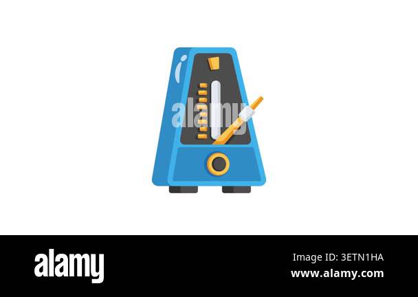 Check out this 2d animated icon showing rhythmic metronome device Stock ...
