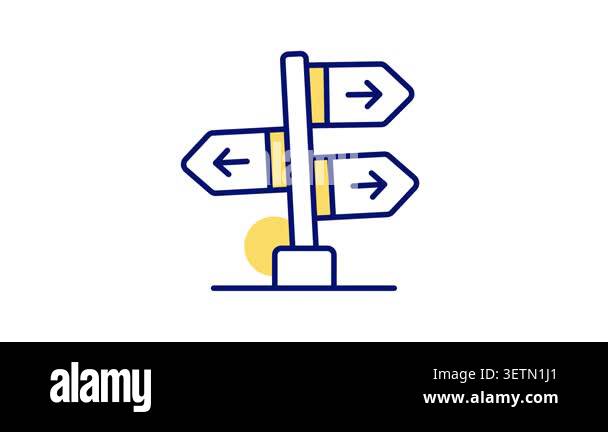 Grab this amazing vector of signpost in modern style, direction board ...
