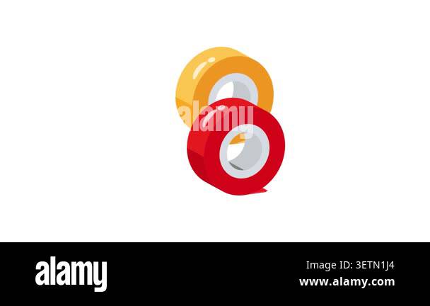 Trendy 2d animated icon representing tapes is ready for premium use ...