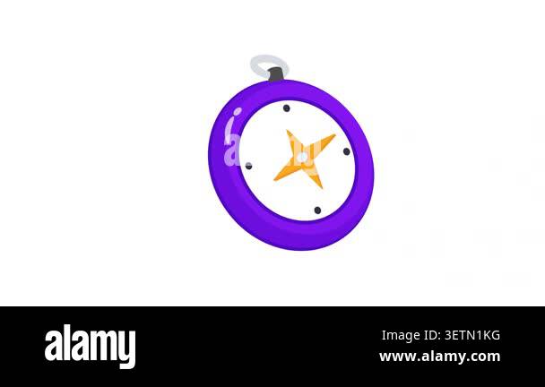 A 2d animated icon of compass ready for premium use Stock Video Footage ...