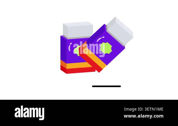 A 2d animated icon of eraser in smooth 2d style Stock Video Footage - Alamy