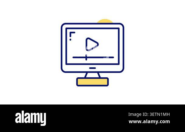 Online computer video animated vector design, ready to use in websites ...