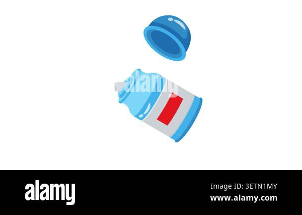 A premium 2d style animated icon of water bottle Stock Video Footage ...