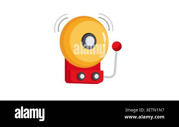 A premium 2d animated icon of ringing school bell Stock Video Footage ...