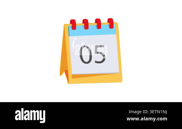A 2d style animated icon of calendar for academic planning Stock Video ...