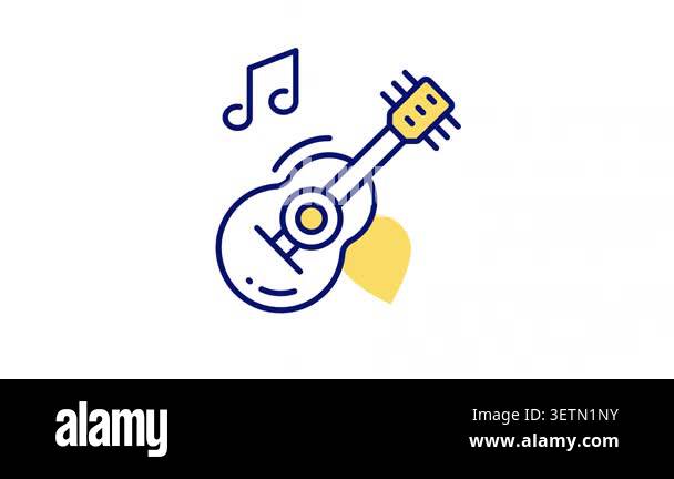 A string musical instrument animated vector design, premium animated ...