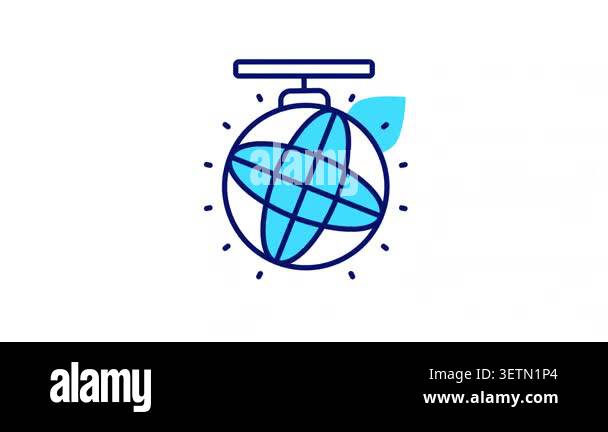 Amazing animated icon of disco ball, trendy animated vector of disco ...