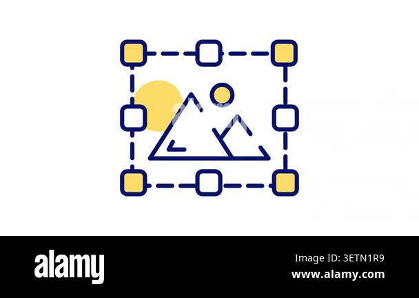 Grab this creative design animated vector of image resize in modern ...