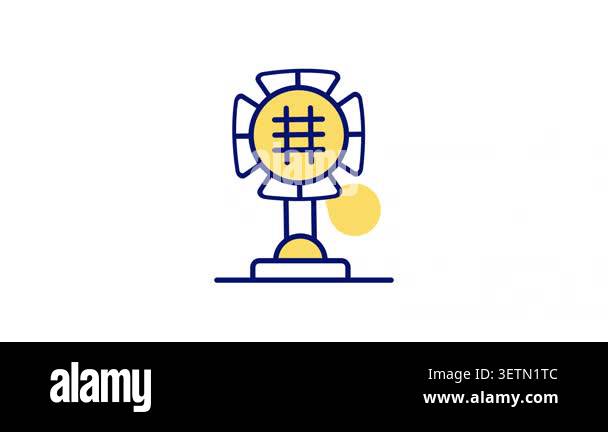 An animated icon of studio light in trendy design style, spotlight ...