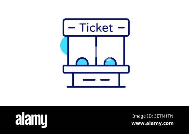 Take a look at this beautifully designed animated icon of ticket house ...