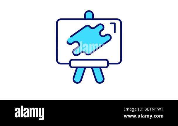 An amazing animated icon of canvas board, painting board animated ...