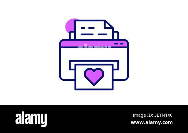Well designed editable animated icon of printer in trendy style ...