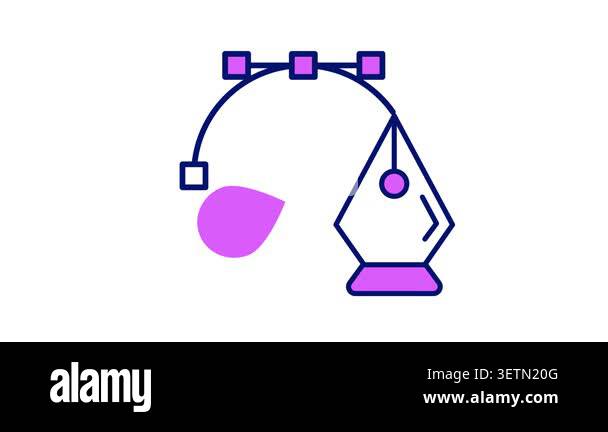 Get hold on this creative animated icon of pen tool, modern flat style ...