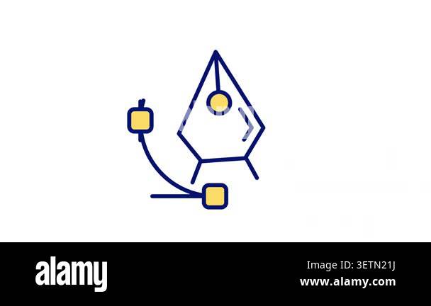 Get hold on this creative animated icon of pen tool, modern flat style ...