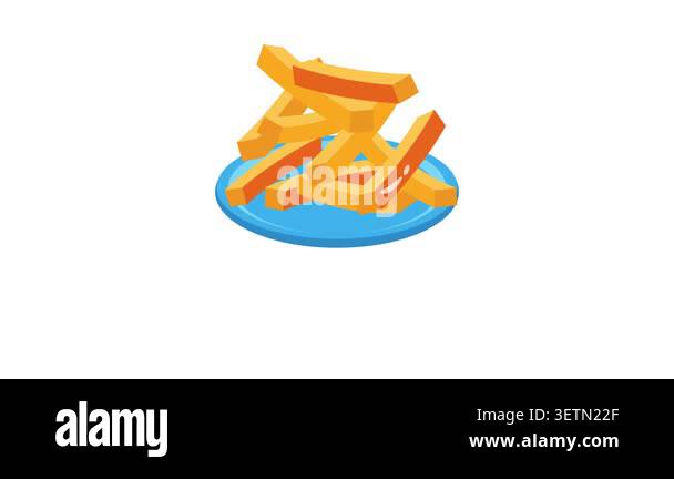 Latest animated icon of cheese sticks designed in 3d style Stock Video ...