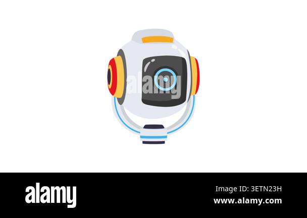 Modern animated icon of bot technology creatively designed in 3d style ...