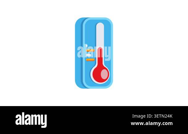 Ready to use 3d style animated icon of temperature meter Stock Video ...
