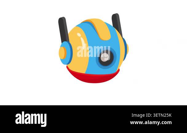 Have a look at our trendy 3d animated icon of robot camera Stock Video ...