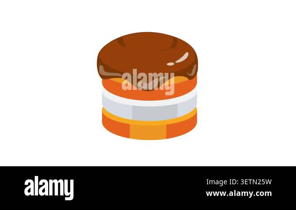 Chocolate cake animated icon designed in 3d style Stock Video Footage ...
