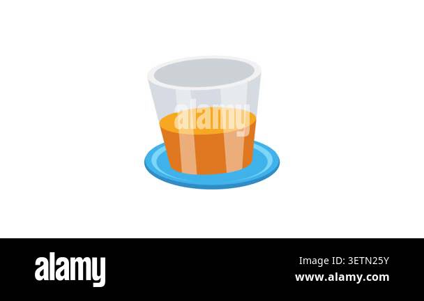 Grab this 3d style animated icon of juice glass Stock Video Footage - Alamy