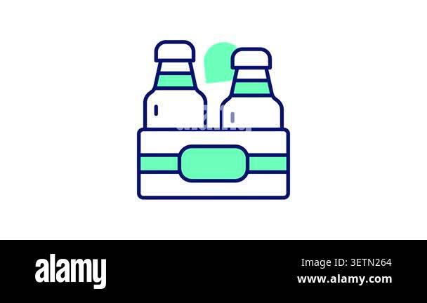 Icon of milk bottles crate in modern design style, ready for premium ...