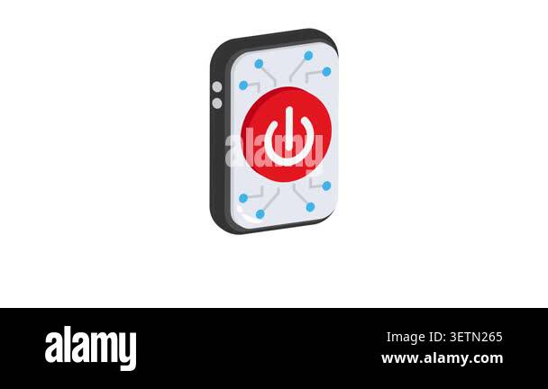 A customizable 3d style animated icon of mobile off Stock Video Footage ...