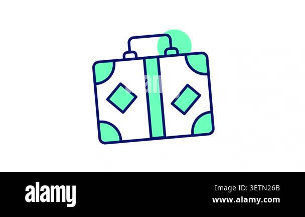 Carefully crafted icon design of luggage bag in trendy style, travel ...