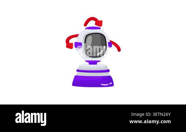 A captivating 3d style animated icon showing ai bot device Stock Video ...