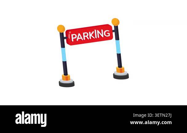 Check out this 2d animated icon of parking signboard Stock Video ...