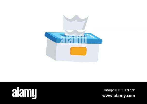 A modern 2d animated icon of soft tissue box Stock Video Footage - Alamy