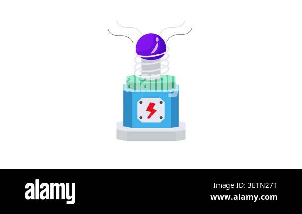 Ready to use 3d style animated icon of plasma light technology Stock ...