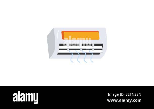 An amazing 2d animated icon of hotel air conditioner Stock Video ...