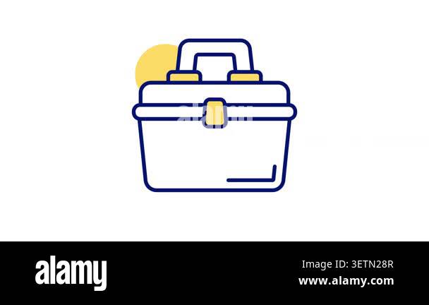 Check this carefully crafted icon of portable cooler, beach box ...