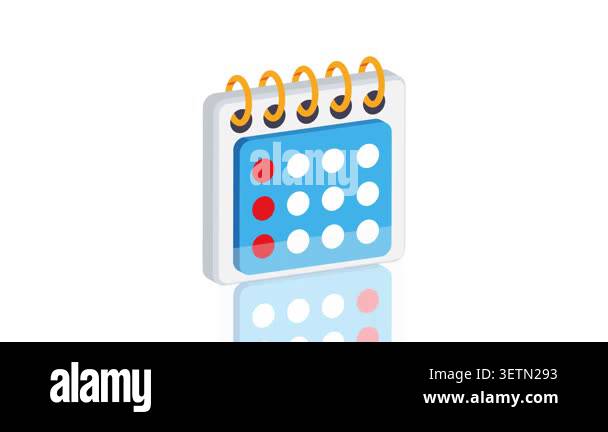 Get this 2d animated icon of room booking calendar Stock Video Footage ...