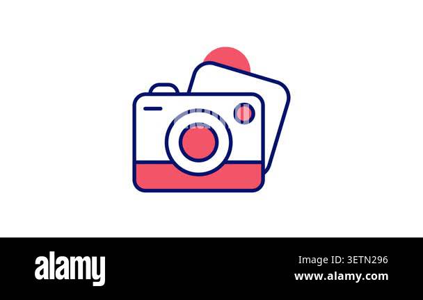 Camera animated vector design in modern and trendy style, photography ...