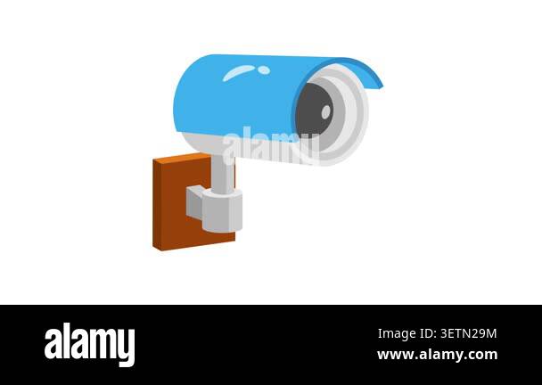 Trendy 2d animated icon of hotel room CCTV camera Stock Video Footage ...