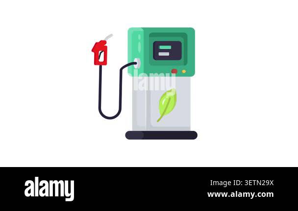 A 2d style animated icon of eco fuel, ready for premium use Stock Video ...
