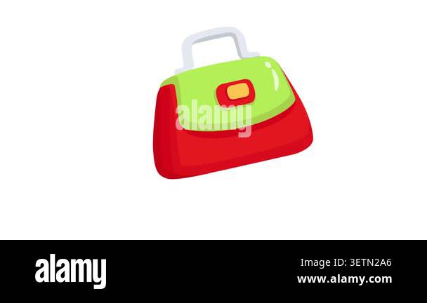 Premium 2d style animated icon of elegant purse Stock Video Footage - Alamy