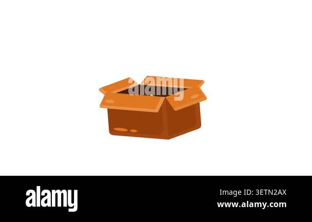 A 2d style animated icon of box gardening, easy to edit design Stock ...
