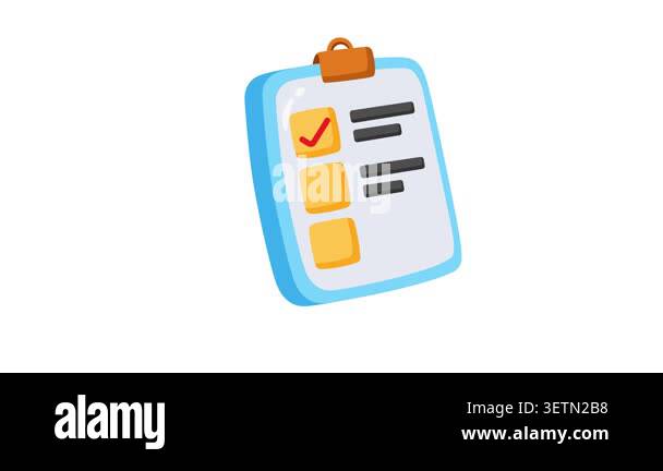 Grab this 2d animated icon of shopping checklist Stock Video Footage ...